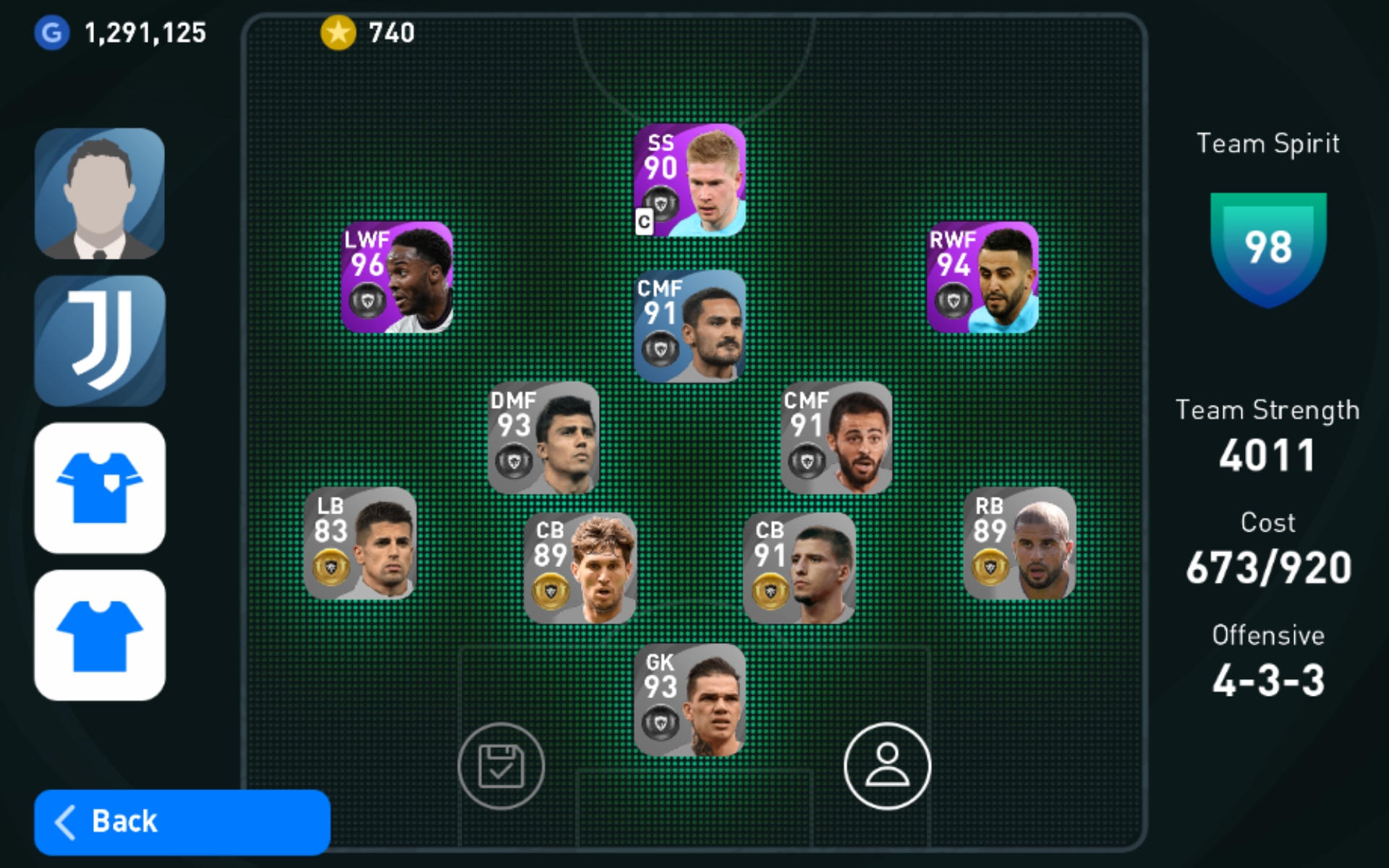 PES Mobile My Club Guardiola Team Experiments With Different ...